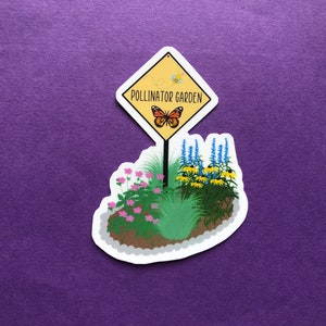 Pollinator Garden Sticker - Etsy