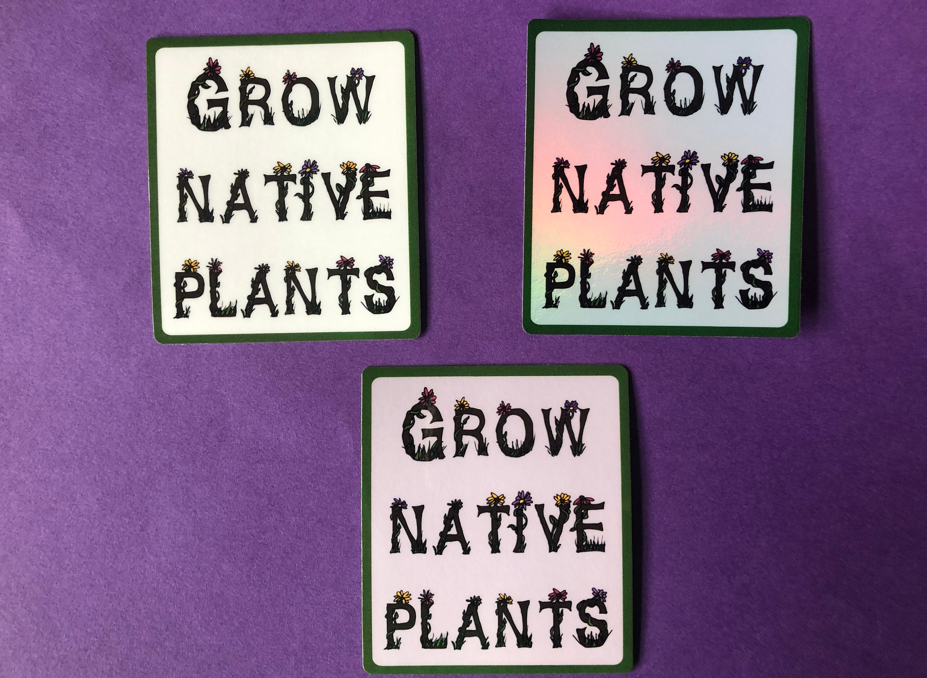Grow Native Plants Sticker | Etsy