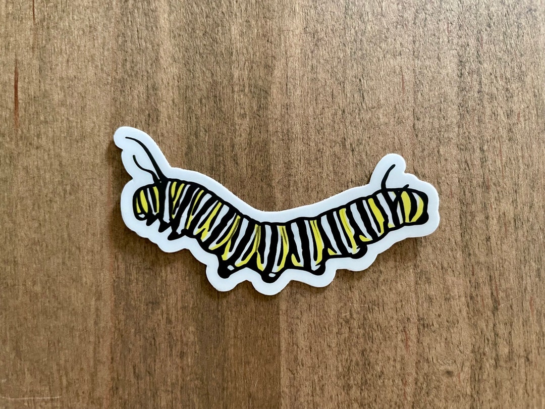 Monarch Caterpillar Sticker - Etsy