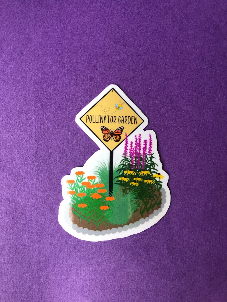Pollinator Garden Sticker - Etsy