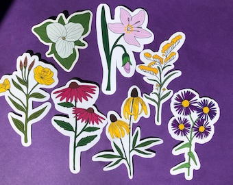 Wildflower Sticker Set - Etsy