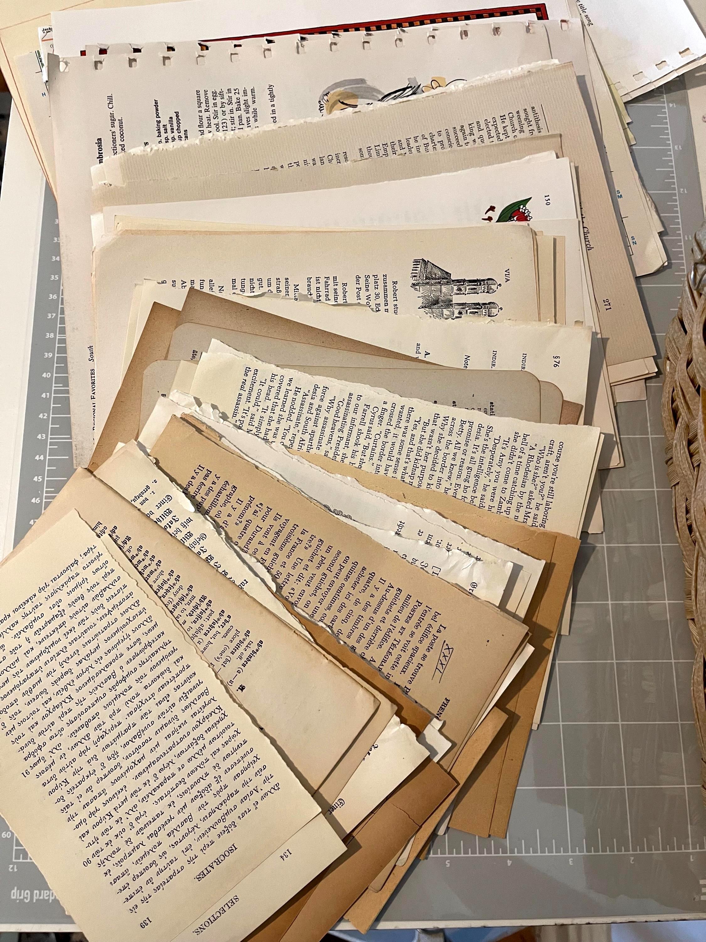 66 Vintage Antique Book Pages Variety for Junk Journal Making Ephemera ...