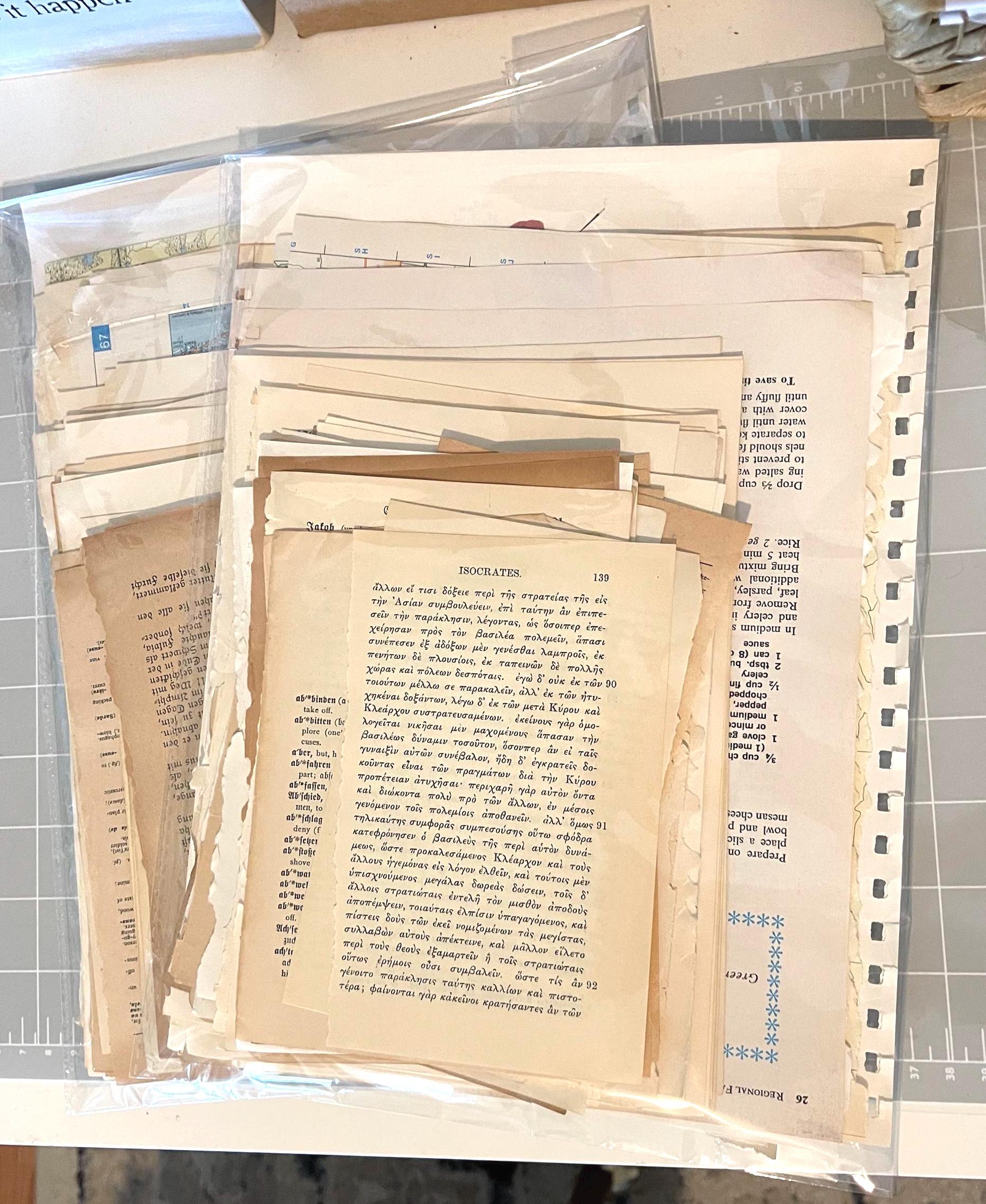 66 Vintage Antique Book Pages Variety for Junk Journal Making Ephemera ...