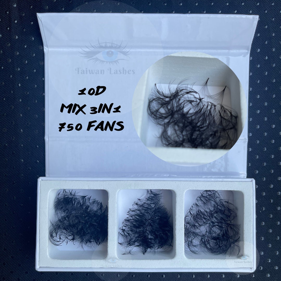 MIX 3 IN 1 | 10D | 0.05 | 750 eyelash premade fans