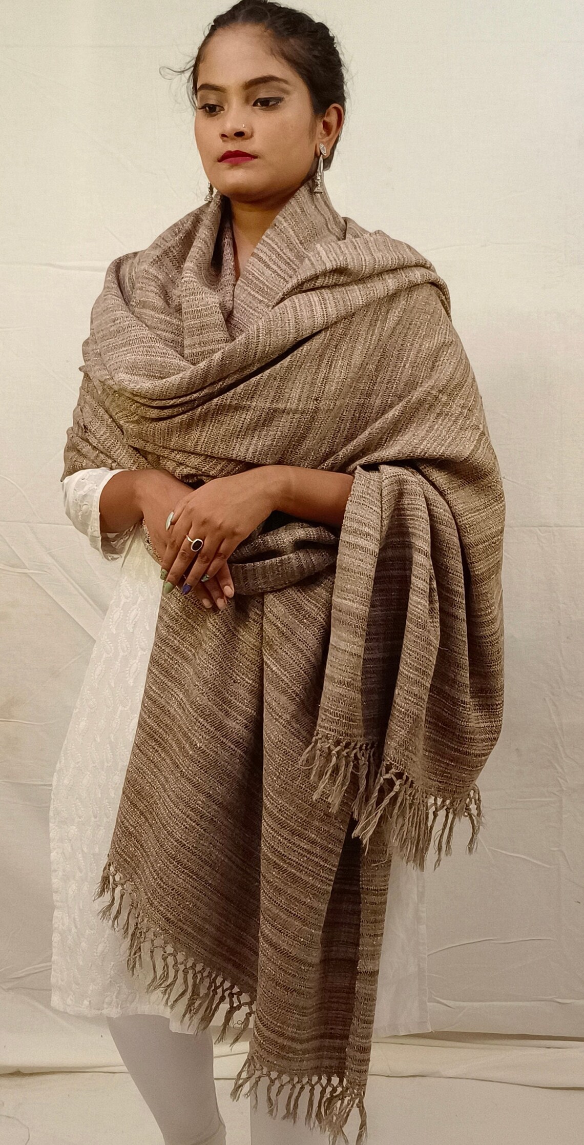 Pure Woollen Shawl 100% Hand Woven Shawl Winter Shawl - Etsy Canada