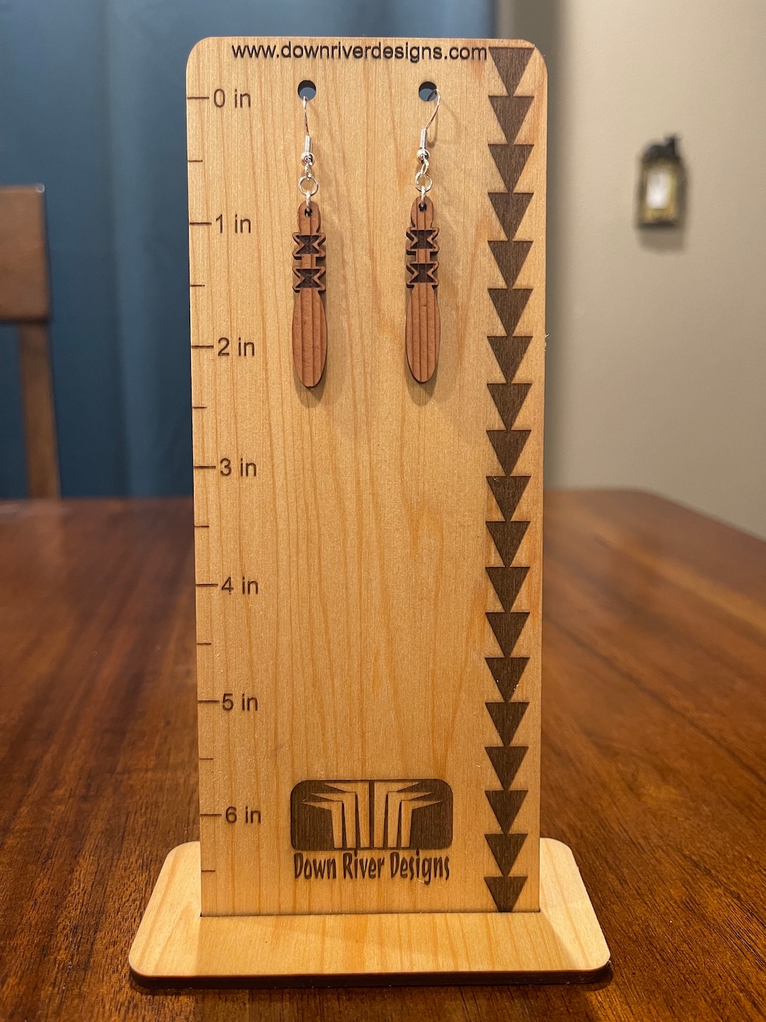 Redwood Earrings Native Acorn Paddle Butterfly Design Yurok - Etsy