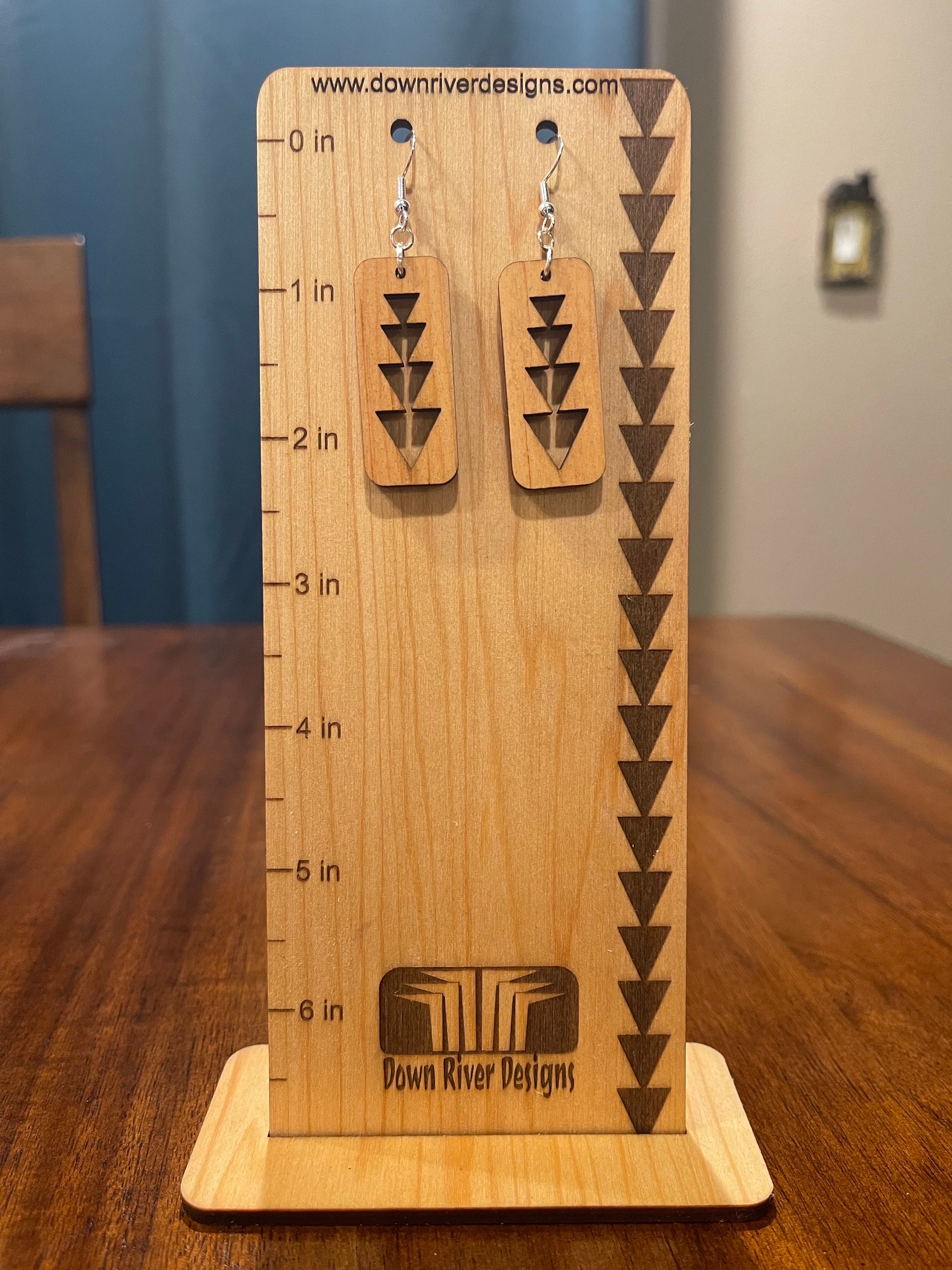 Cedar Earrings Sturgeon Back Design Cutout American Indian Made - Etsy