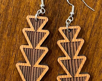 Native Earrings, Abalone Sturgeon Back - Etsy