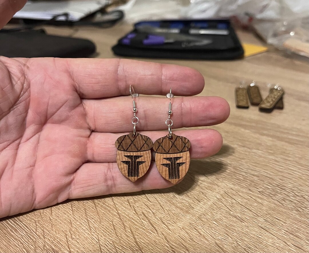 Acorn Redwood Earrings Yurok Frogs Foot Design - Etsy