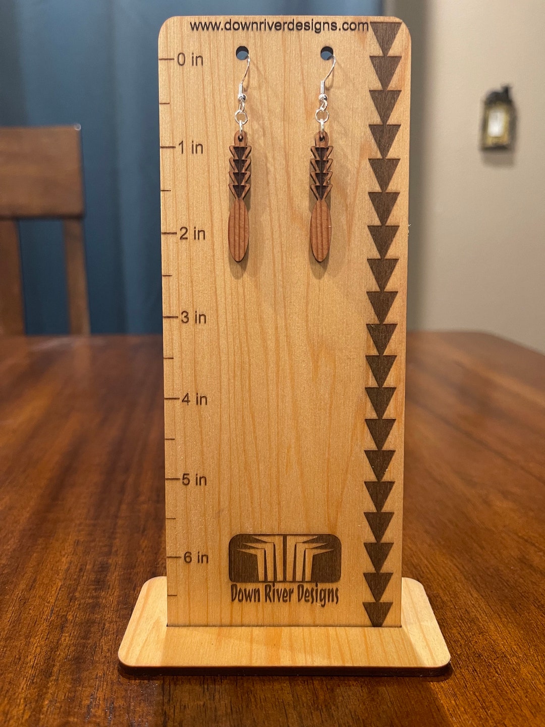 Redwood Acorn Paddle Sturgeon Design Earrings Yurok Karuk Hoopa Wiyot ...