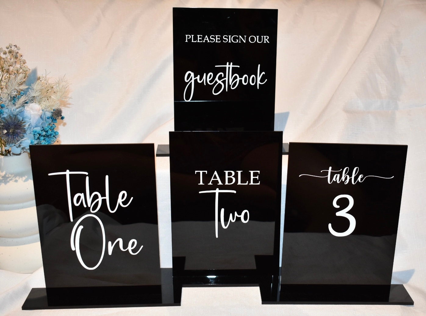 Table Numbers Wedding Table Numbers Table Sign Table Stand Acrylic Sign ...