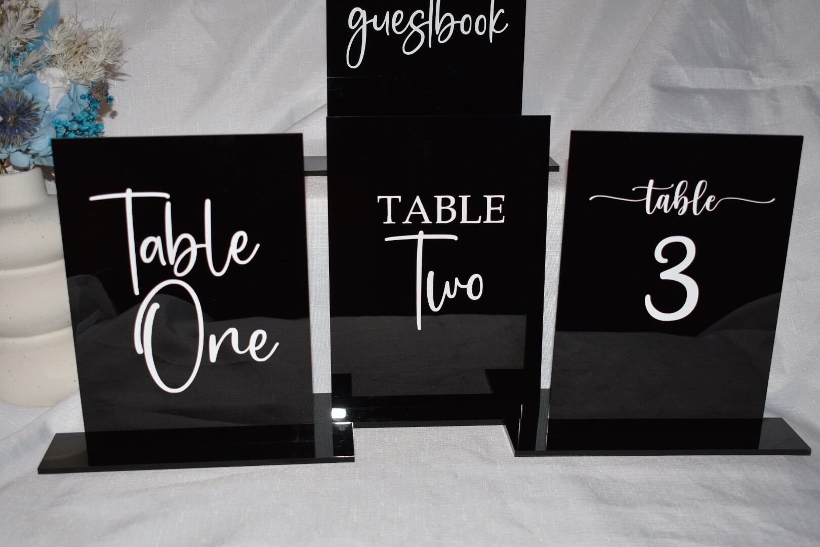 Table Numbers Wedding Table Numbers Table Sign Table Stand Acrylic Sign ...