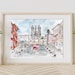 Rome Spanish Steps Printable | Watercolor Painting | Historical ...