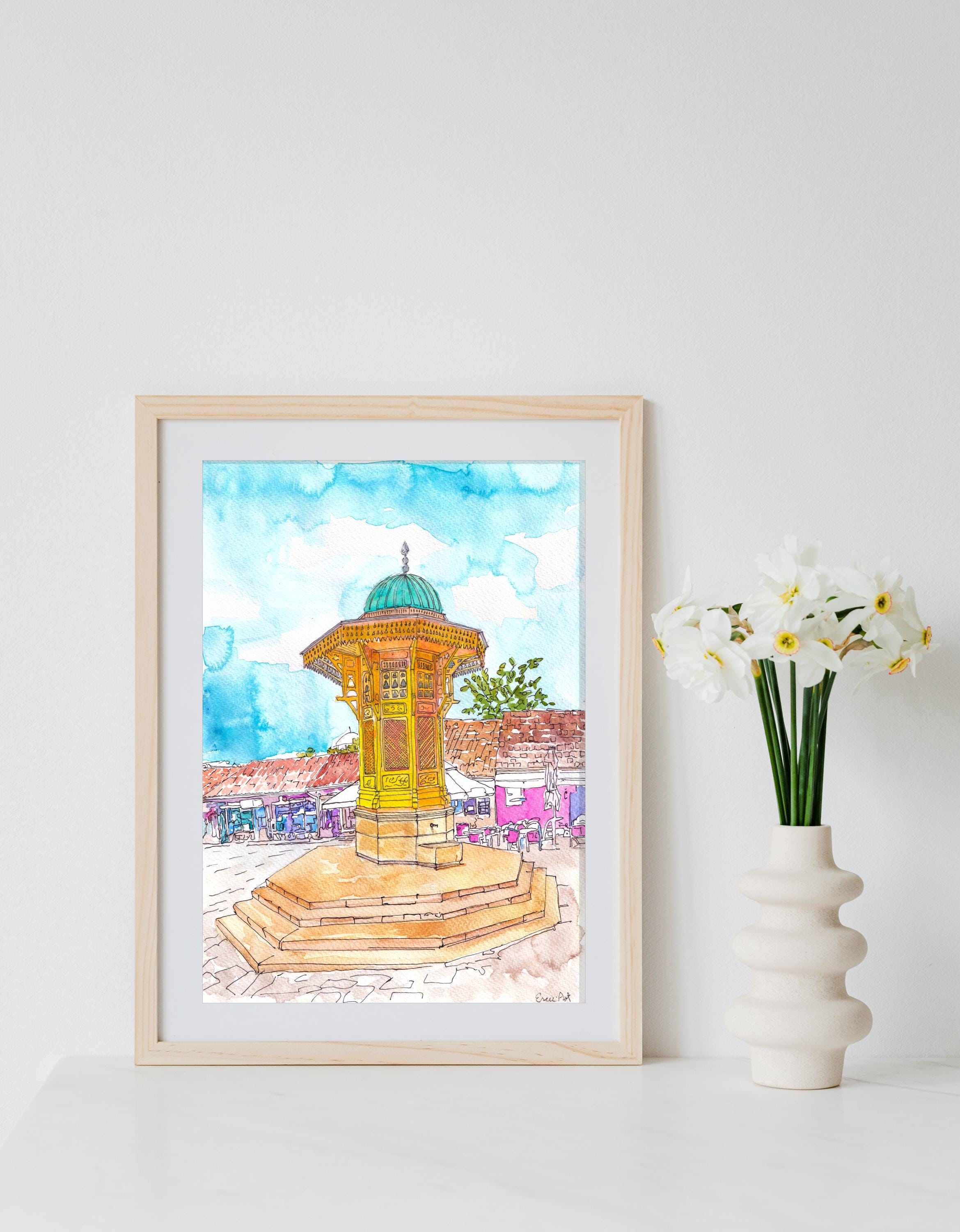 Sebilj Sarajevo Wall Decor Printable | Bosnia and Herzegovina ...
