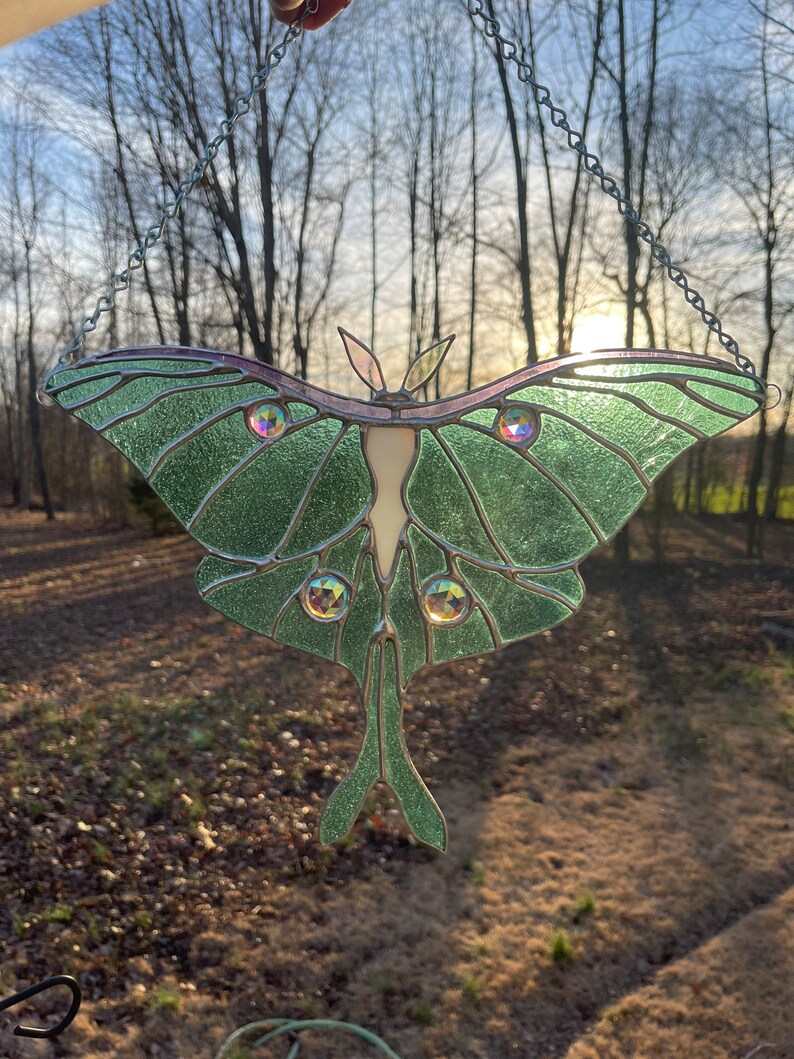 Stained Glass Luna Moth - Etsy