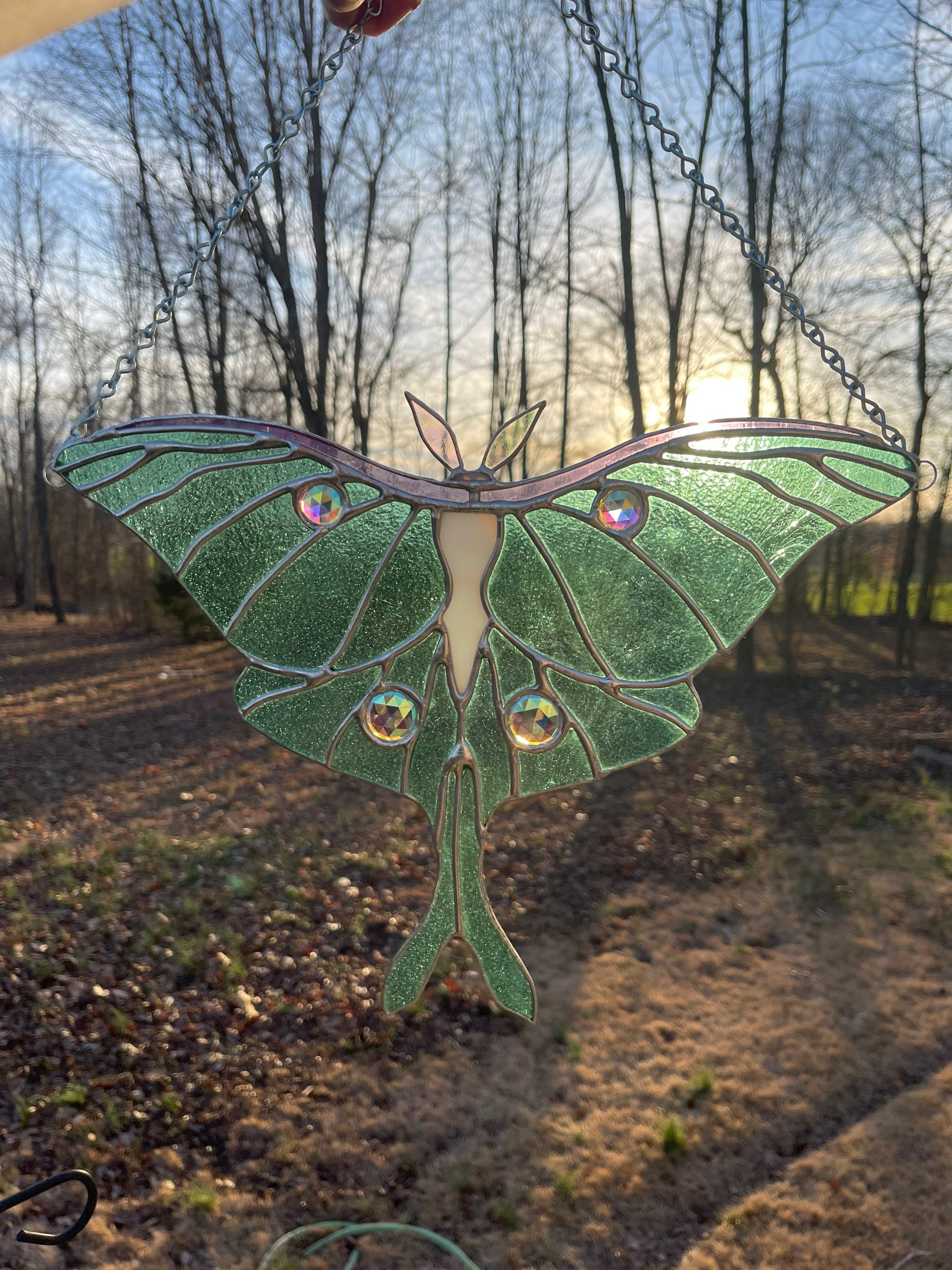 Stained Glass Luna Moth - Etsy