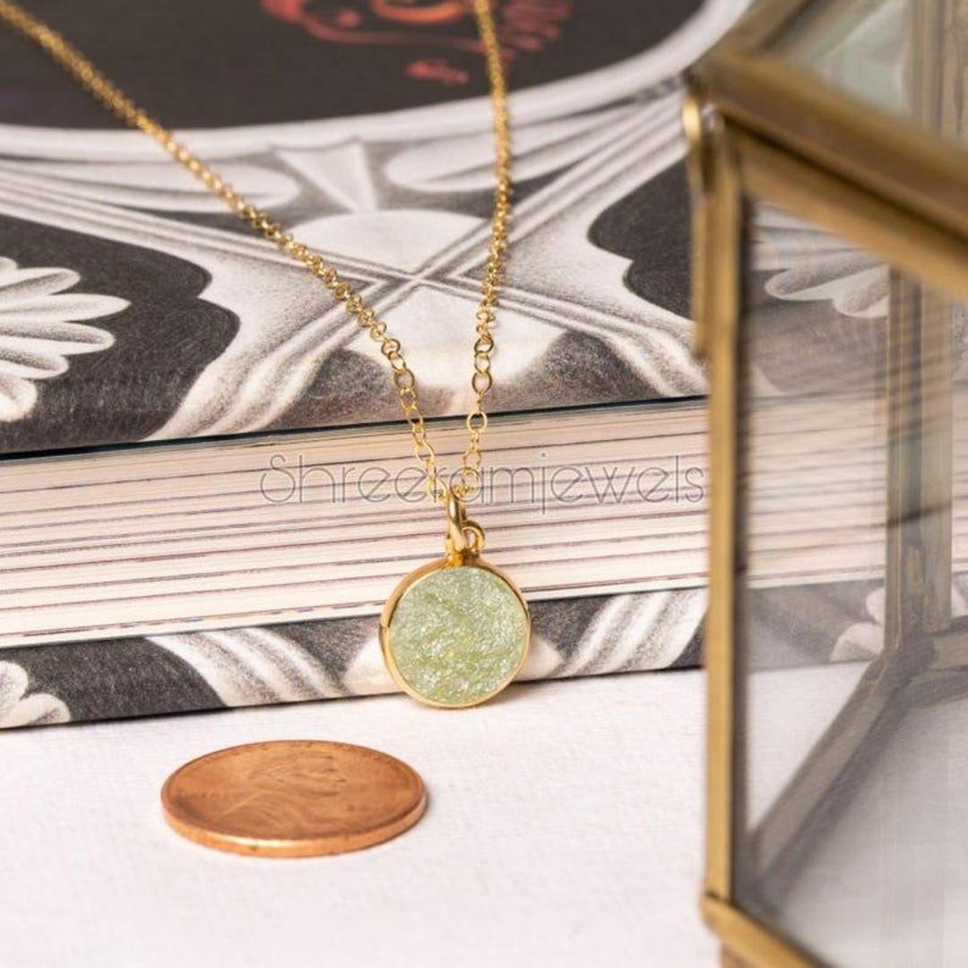 Sterling Silver Libyan Desert Glass Pendant Necklace - Etsy