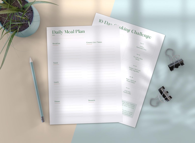 2026 Meal Planner Bundle, Editable Canva Template, Weekly & Monthly ...