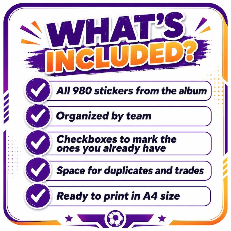Checklist of 2026 World Cup Stickers to Print | Control 980 Sticker ...