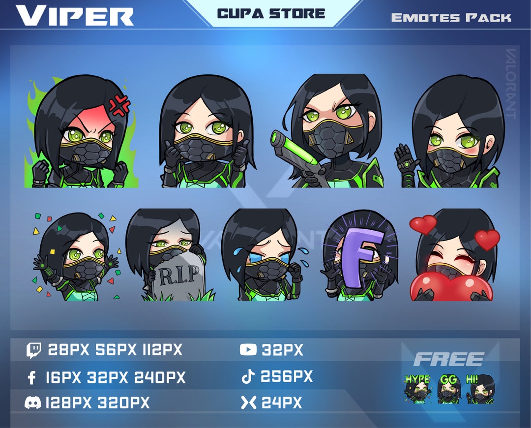 Viper Valorant Emotes, Viper Emotes // Twitch Emotes, Discord Emotes ...