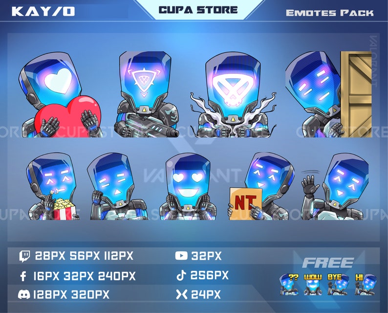 Kay O Valorant Emotes, Kay O Emotes // Twitch Emotes, Discord Emotes ...