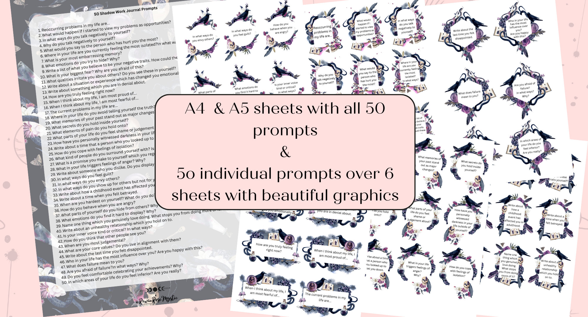 50 Shadow Journal Prompts Printable PDF - Etsy