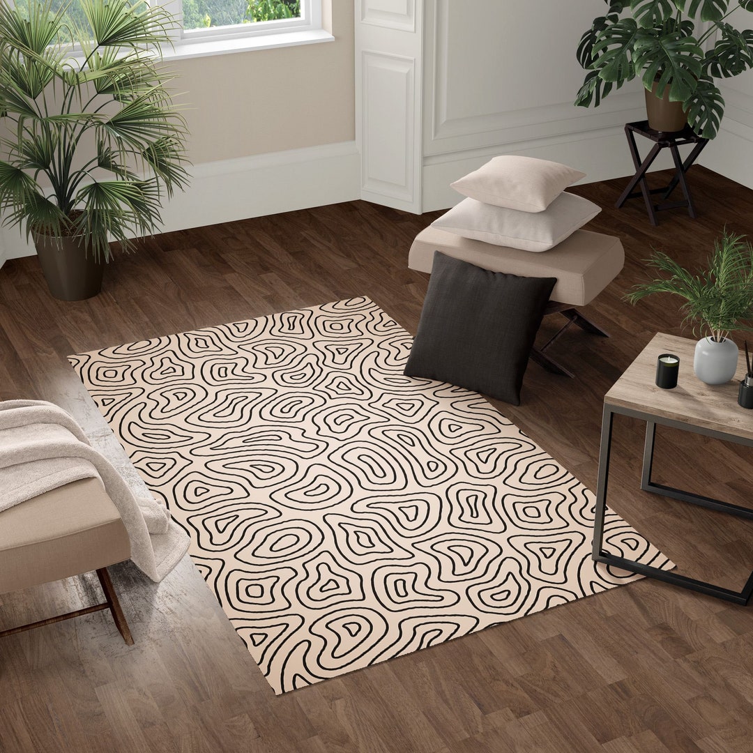 Abstract Figures Vinyl Rug. High Density Floor Mat. Decorative Vinyl ...