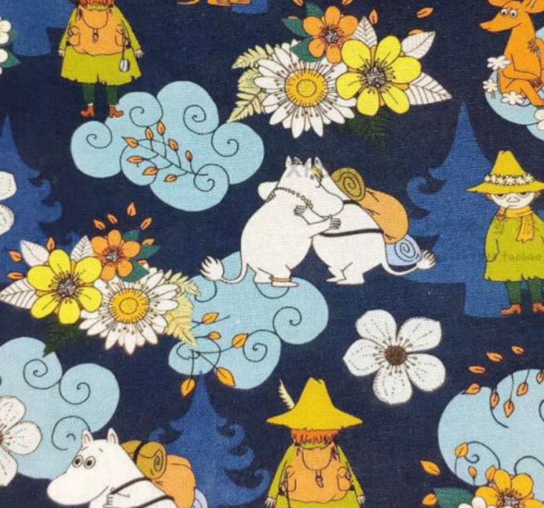 Cartoon Moomin Cotton Fabric , DIY - Etsy
