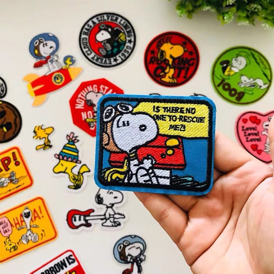 Snoopy Iron On, Sew on Patches, Embroidery Applique - Etsy