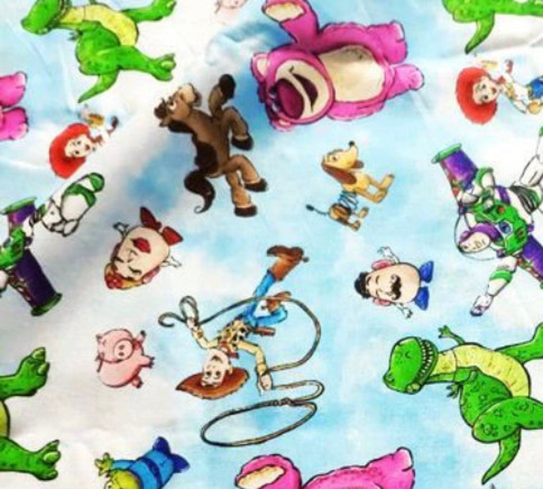 Cartoon Toy Story Cotton Fabric, by Yard - Etsy