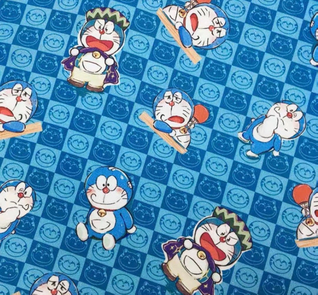 Cartoon Doraemon Cotton Fabric , DIY - Etsy