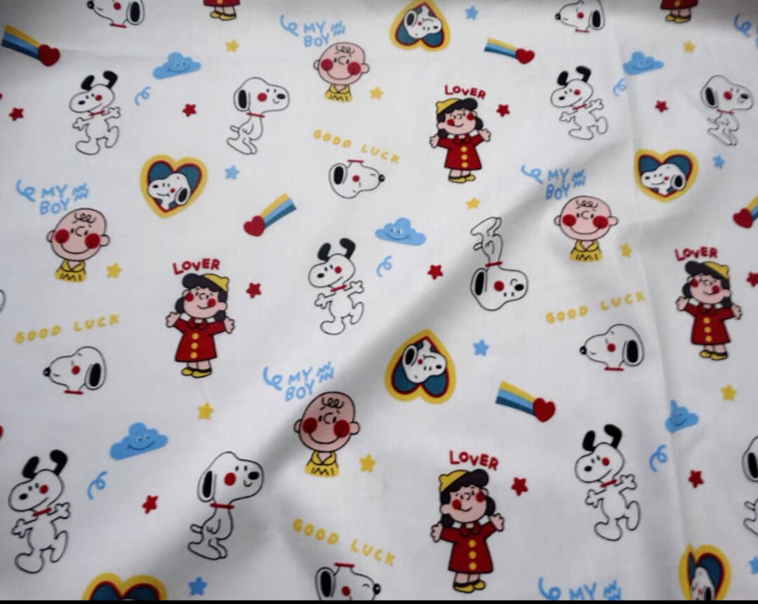 Cartoon Snoopy Cotton Fabric , Kids Clothes DIY - Etsy