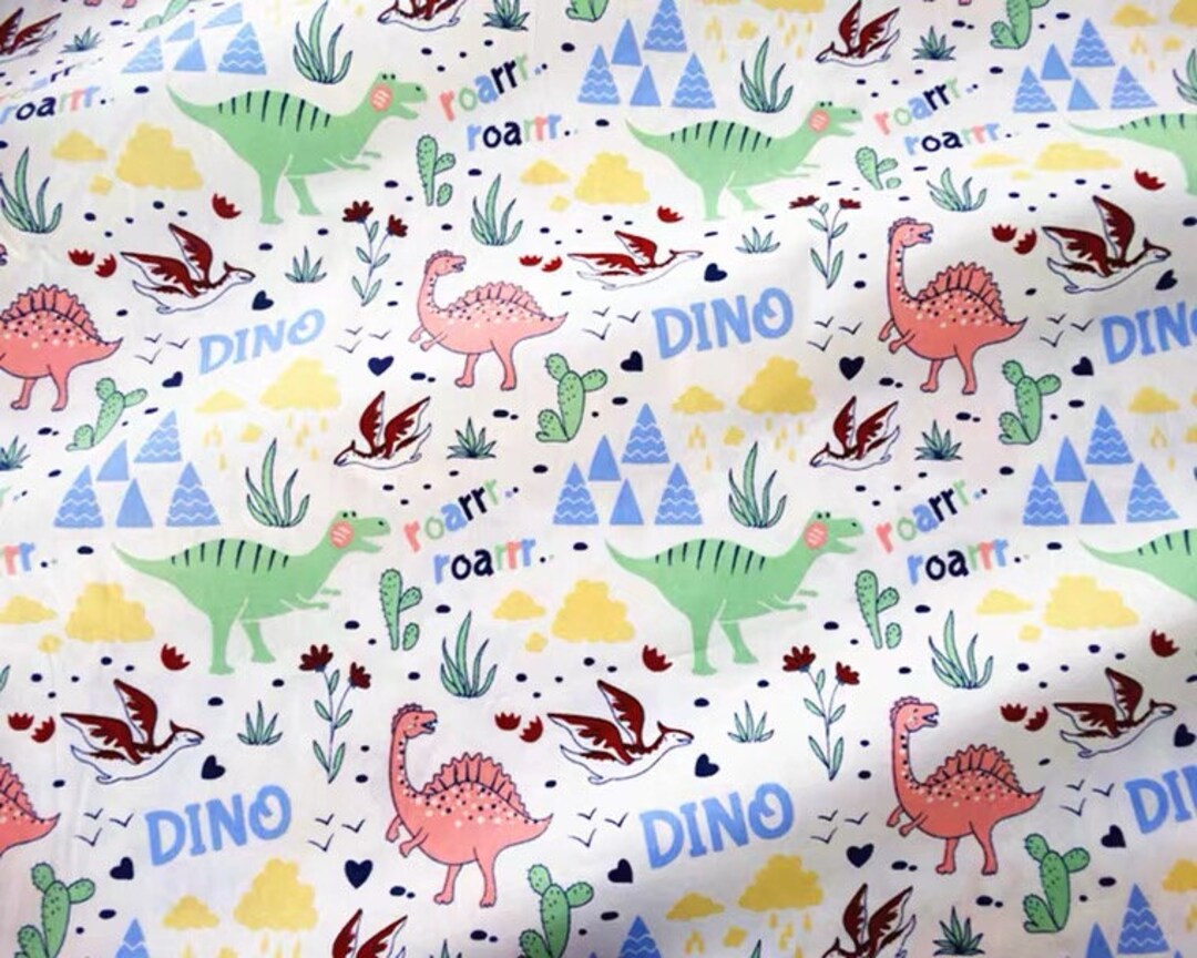 Dinosaur T-rex Cotton Fabric , Kids Clothes DIY - Etsy