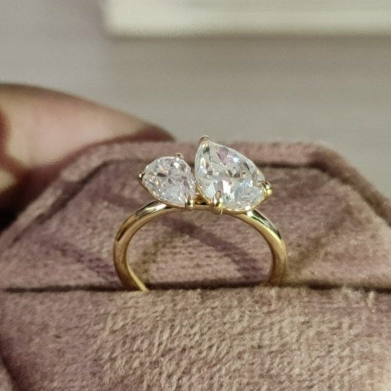 Two Stone Ring - Etsy