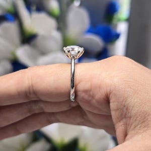 Hidden Halo 2ct Round Cut Cathedral Set Moissanite Engagement Ring, 14k ...