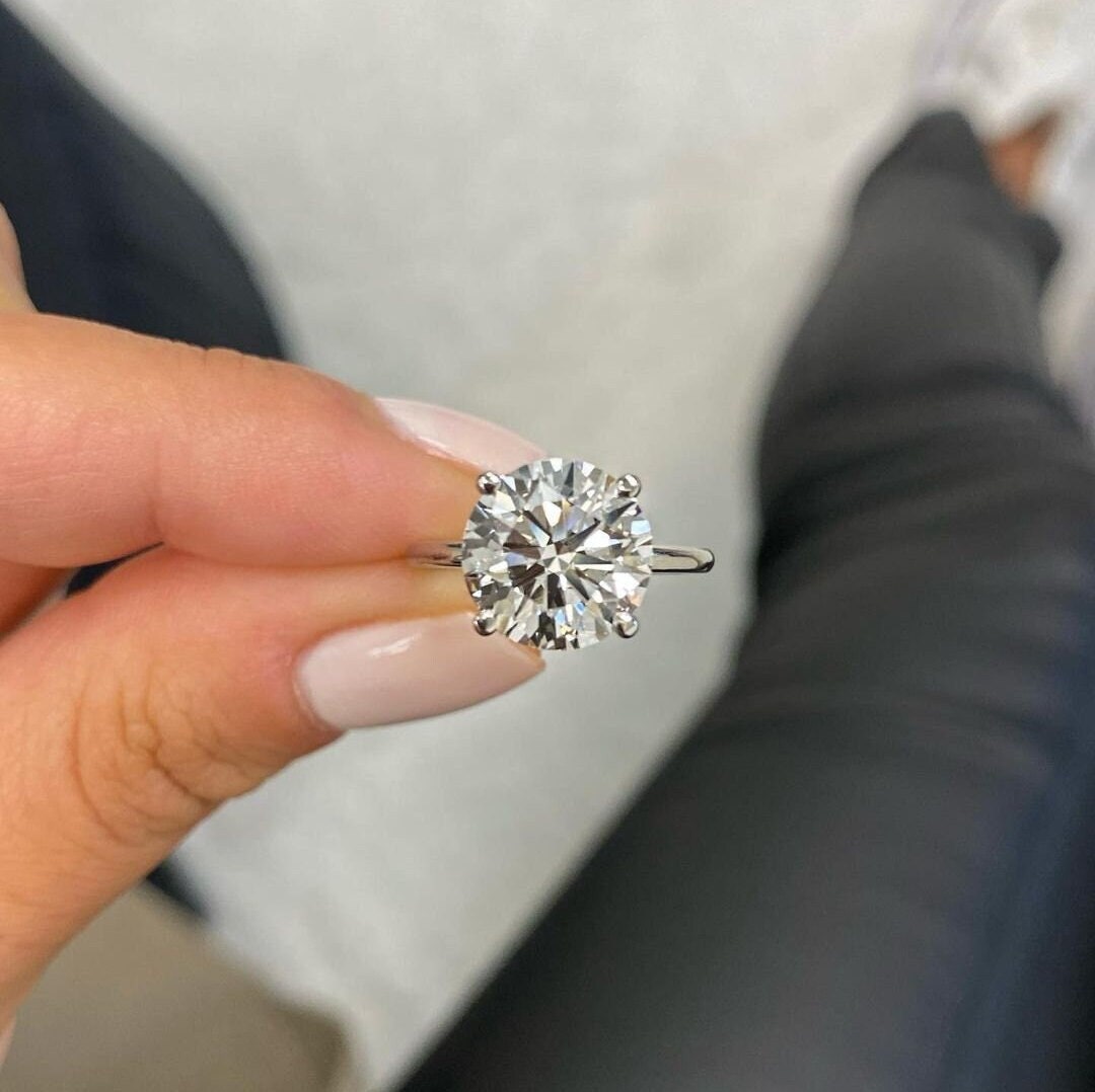 Hidden Halo Invisible Wrap Solitaire Engagement Ring, Solid 10k Gold 3. ...