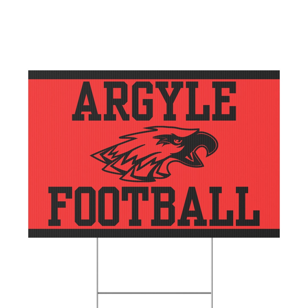 Argyle Eagles Football Plastic Yard Sign - Etsy