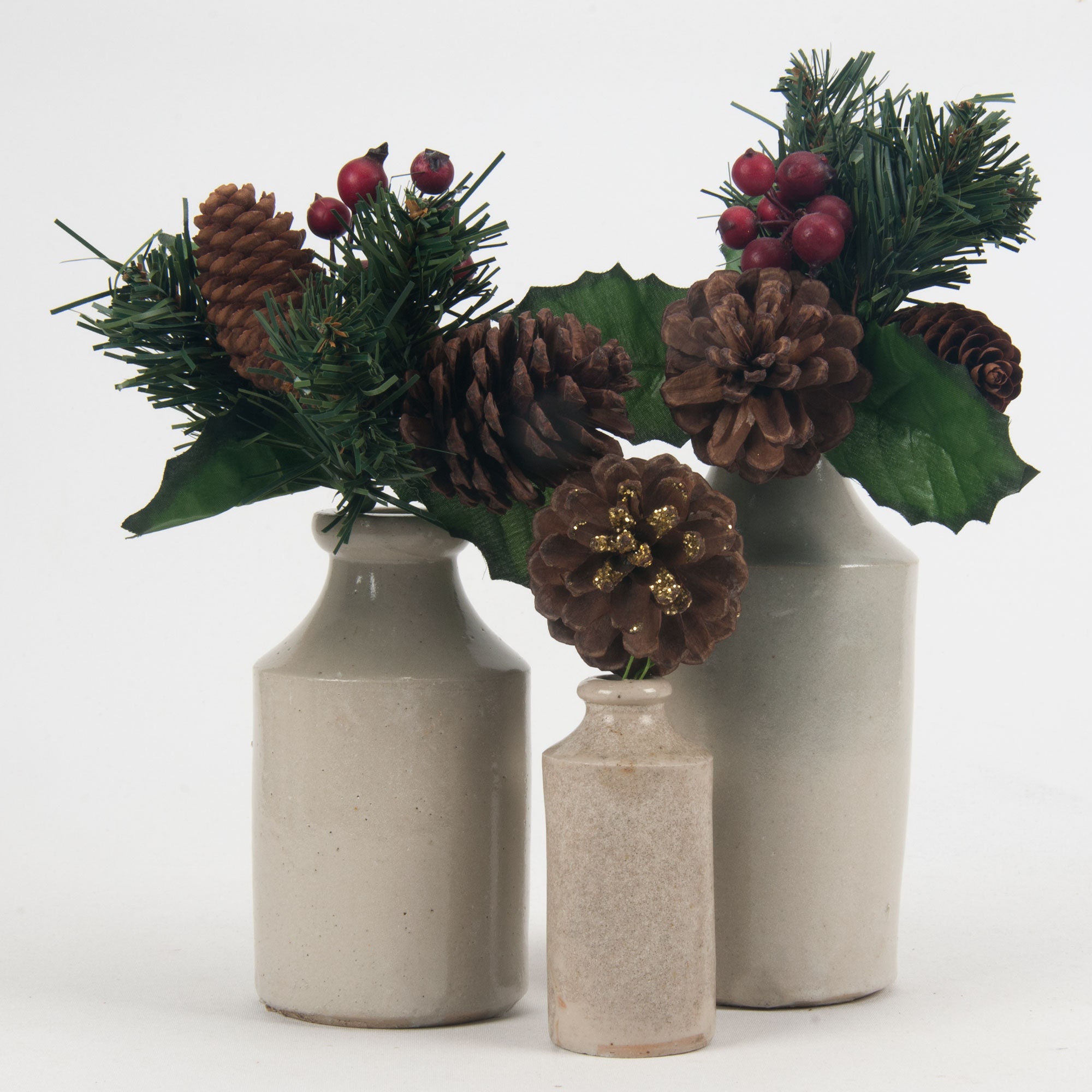 Trio of Vintage Stoneware Ink Bottles, Scottish, Antique, Earthenware ...