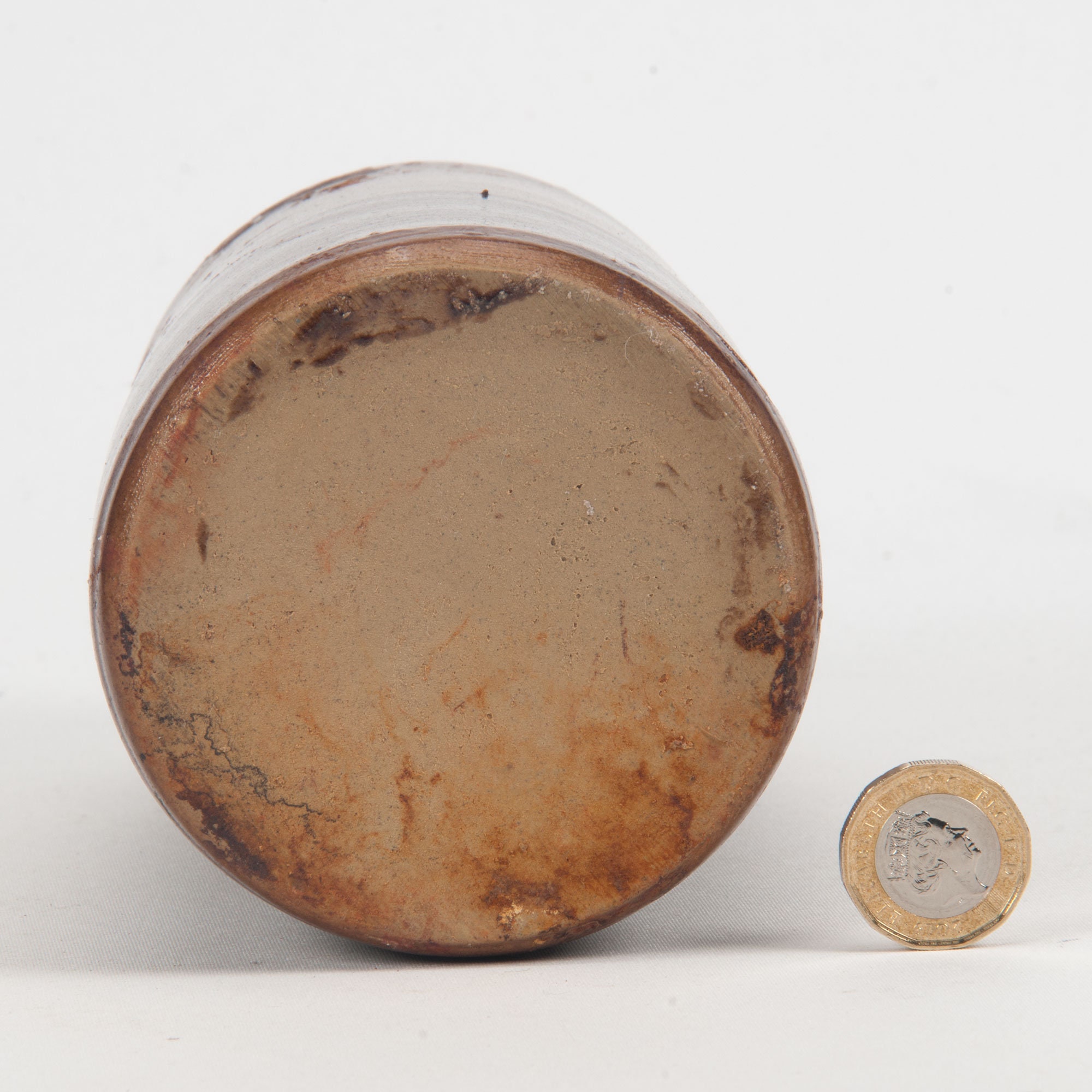 Vintage 7 Inch Brown Stoneware Ink Pouring Bottle, Bourne Denby ...