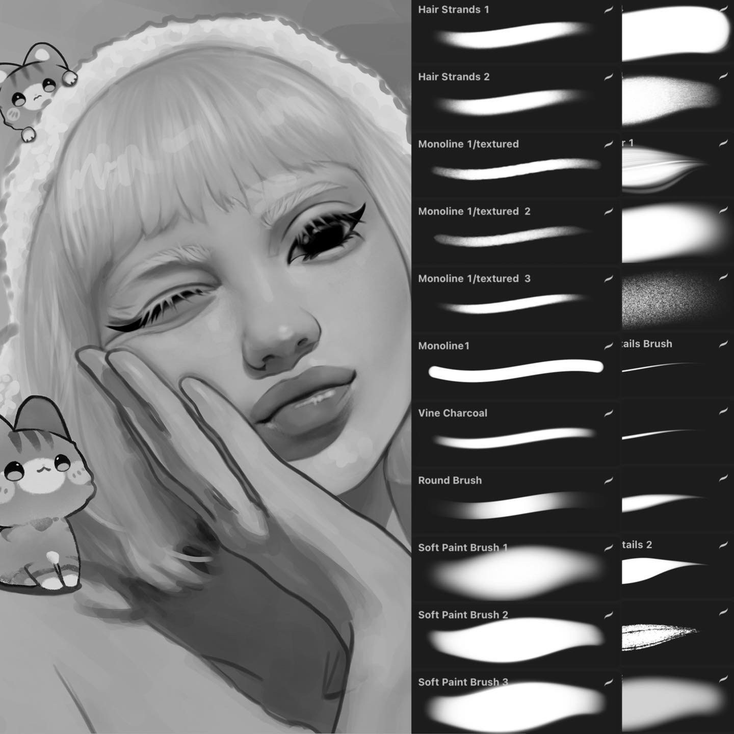 Custom Procreate Brushes 80 Brushes Full Set - Etsy