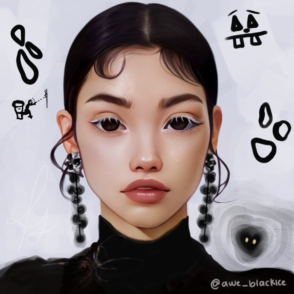 Semi- Realistic Personalized Character Portrait Commission for Original ...