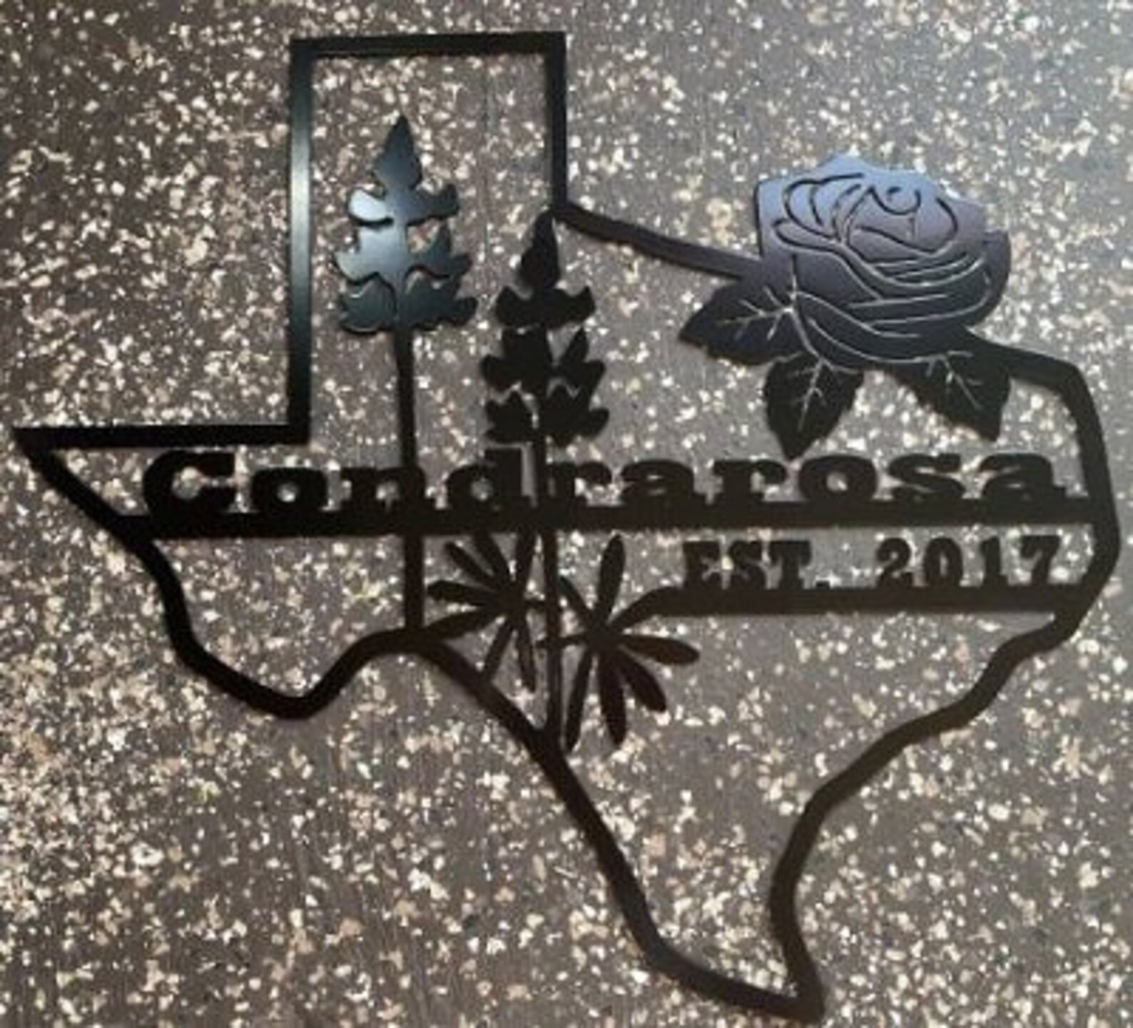 Texas Rose and Blue Bonnets, Personalized 20" X 20" - Etsy