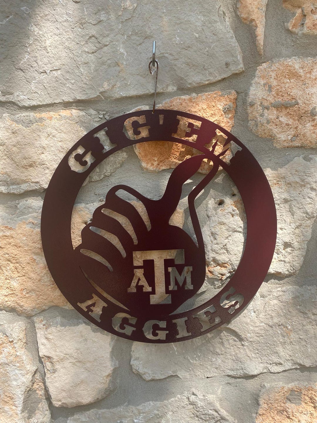 Metal Powder-coated Gig'em Aggies Sign - Etsy