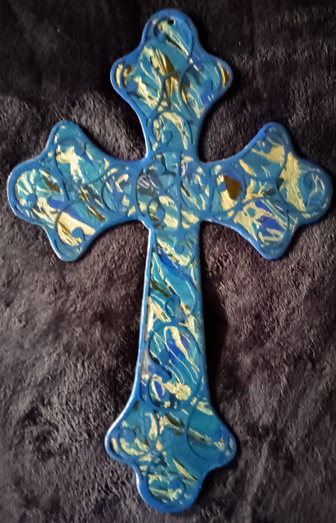 Blue Epoxy Cross - Etsy