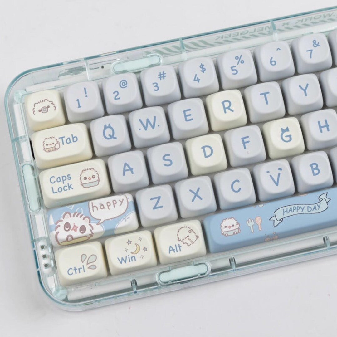 144PCS Kawaii Cats Theme Keycap Set,cute Keycaps,anime Keycap,moa ...