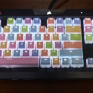 108pcs Double Shot Pudding-style Keycap Set, PBT Keycap, Pink Keycap ...