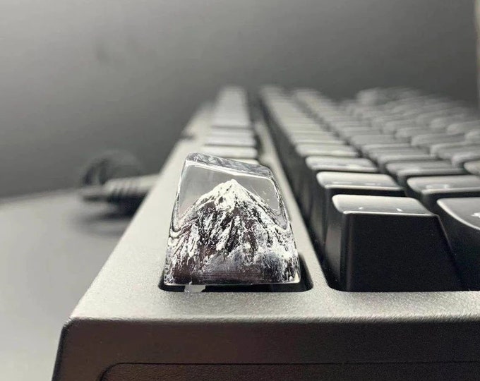 Black Ice Mountain Keycaps Best Personalized Mechanical Keycaps, Creative Handmade PBT Resin SA ...