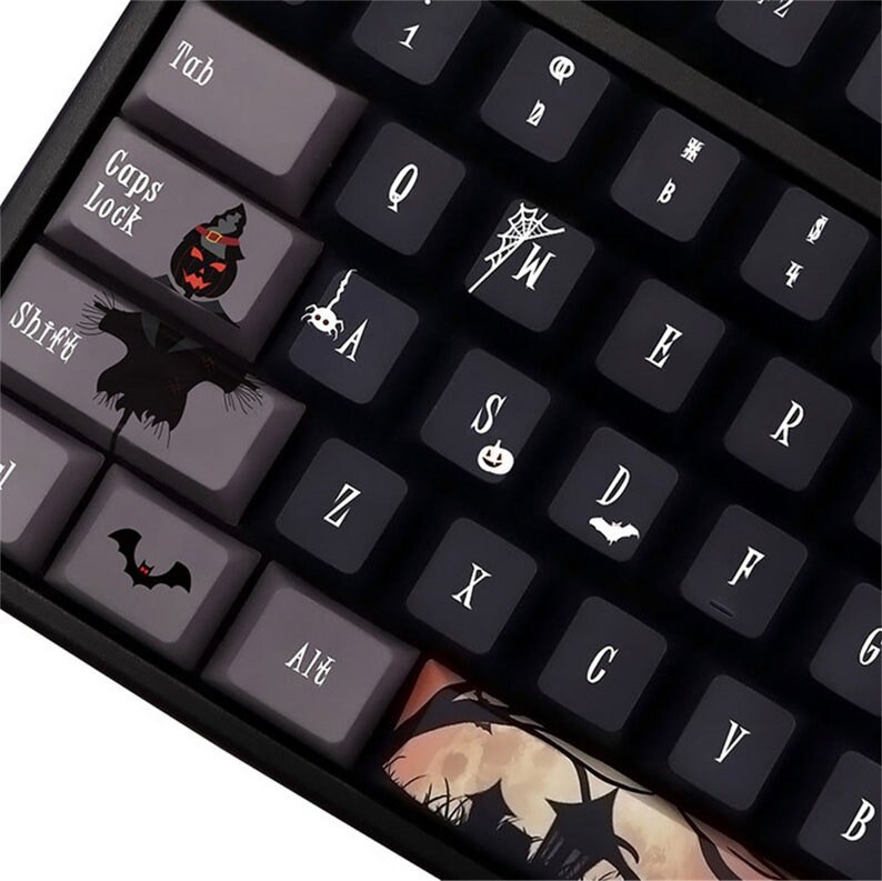 136pcs Halloween Theme Keycaps Spider Skull Pattern Keycaps - Etsy