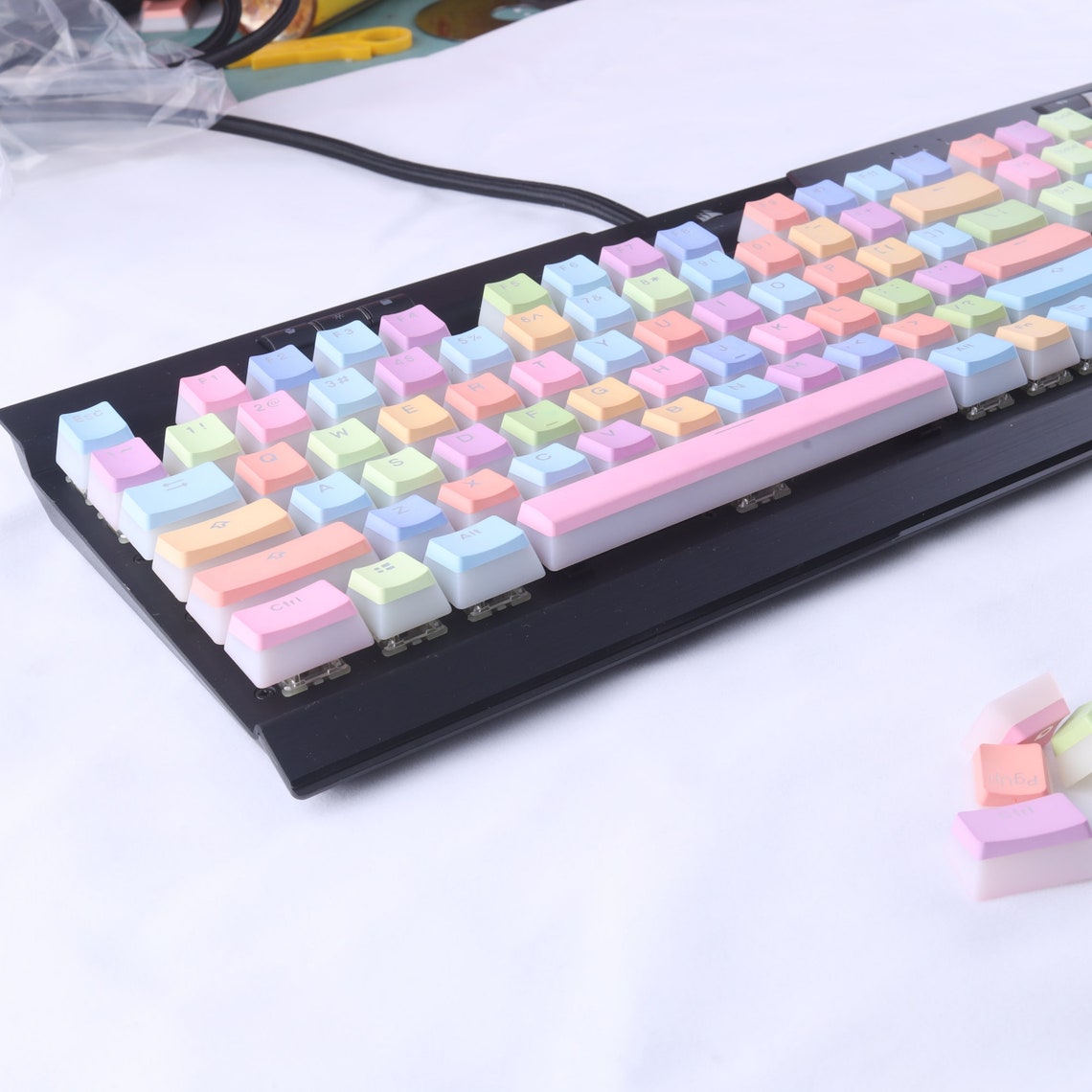 108pcs Double Shot Pudding-style Keycap Set PBT Keycap Pink - Etsy