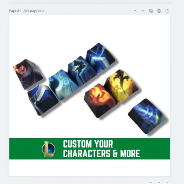 LEAGUE OF LEGENDS KEYCAPS - Etsy